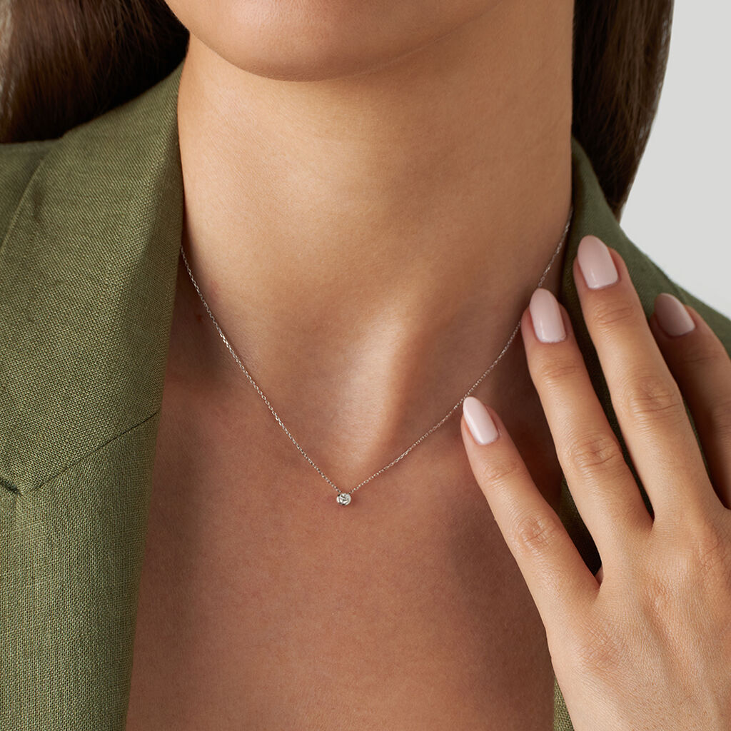 Collana Punto Luce Grace Oro Bianco Diamante - 1426002 • Stroili