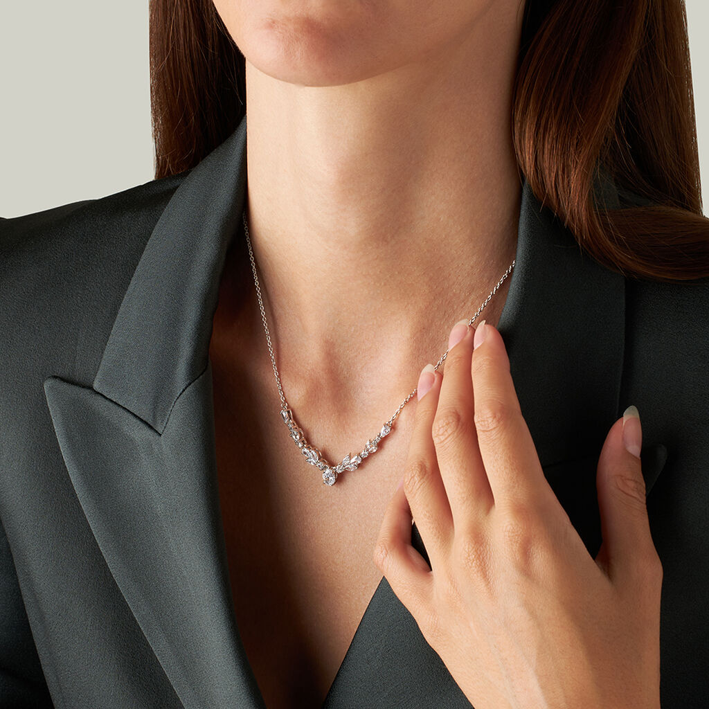 Collana Silver Elegance Argento Rodiato Cubic Zirconia - 1688384 • Stroili