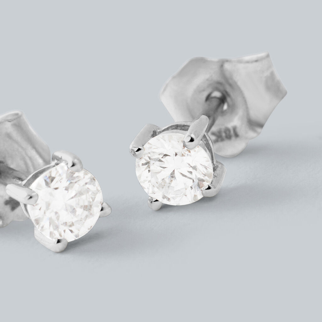 Orecchini Lobo Punto Luce Firmamenti Oro Bianco Diamante - 1680204 • Stroili