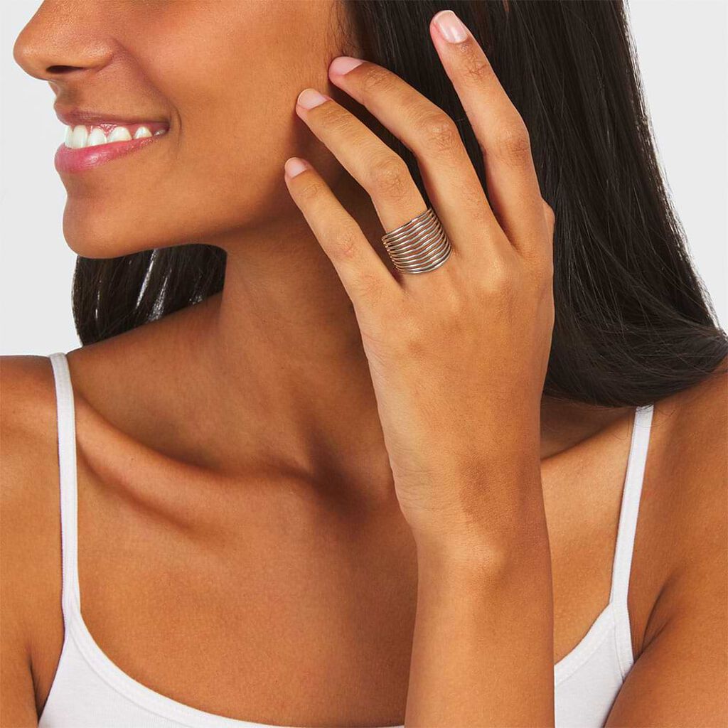 Anello Fascia Lady Code Acciaio - 1658726 • Stroili