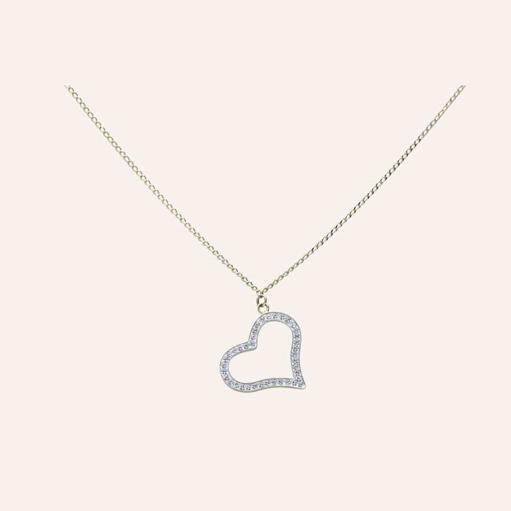 Collana in oro giallo Cuore strass - 1401583 • Stroili