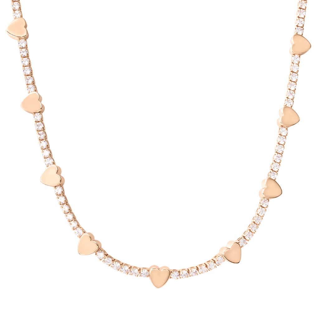 Collana Romantic Shine Ottone Rosa Cristallo - 1689008 • Stroili