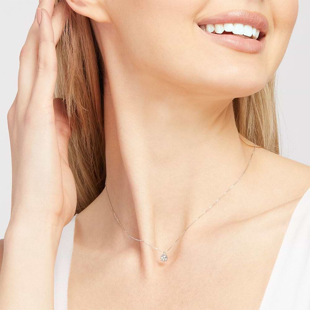 Collana Punto Luce Diamazing Oro Bianco Diamante - 1669209 • Stroili