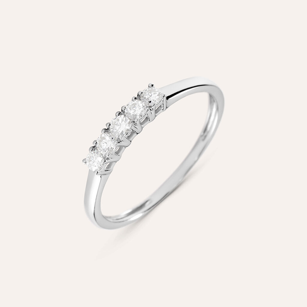 Anello Riviere Grace Oro Bianco Diamante - 1425966 • Stroili