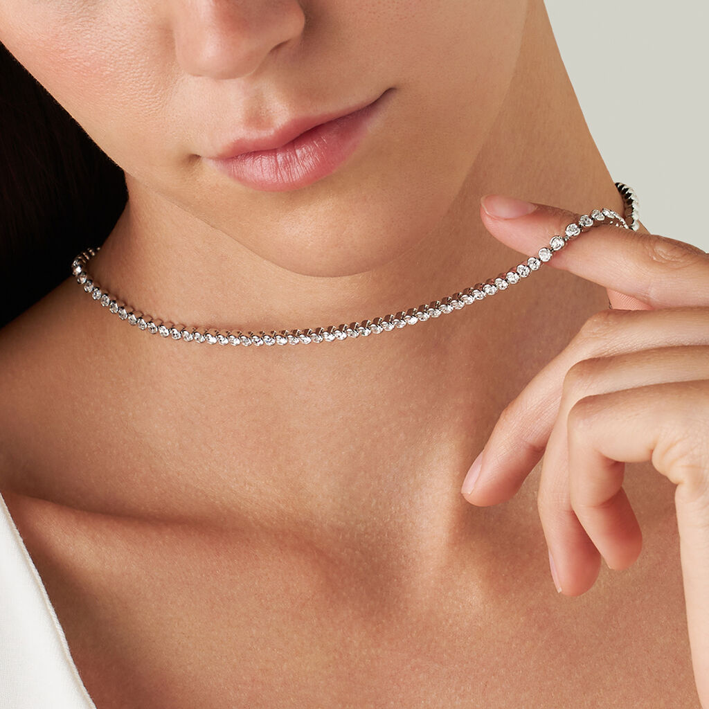 Collana Tennis Romantic Shine Metallo Cristallo - 1663929 • Stroili