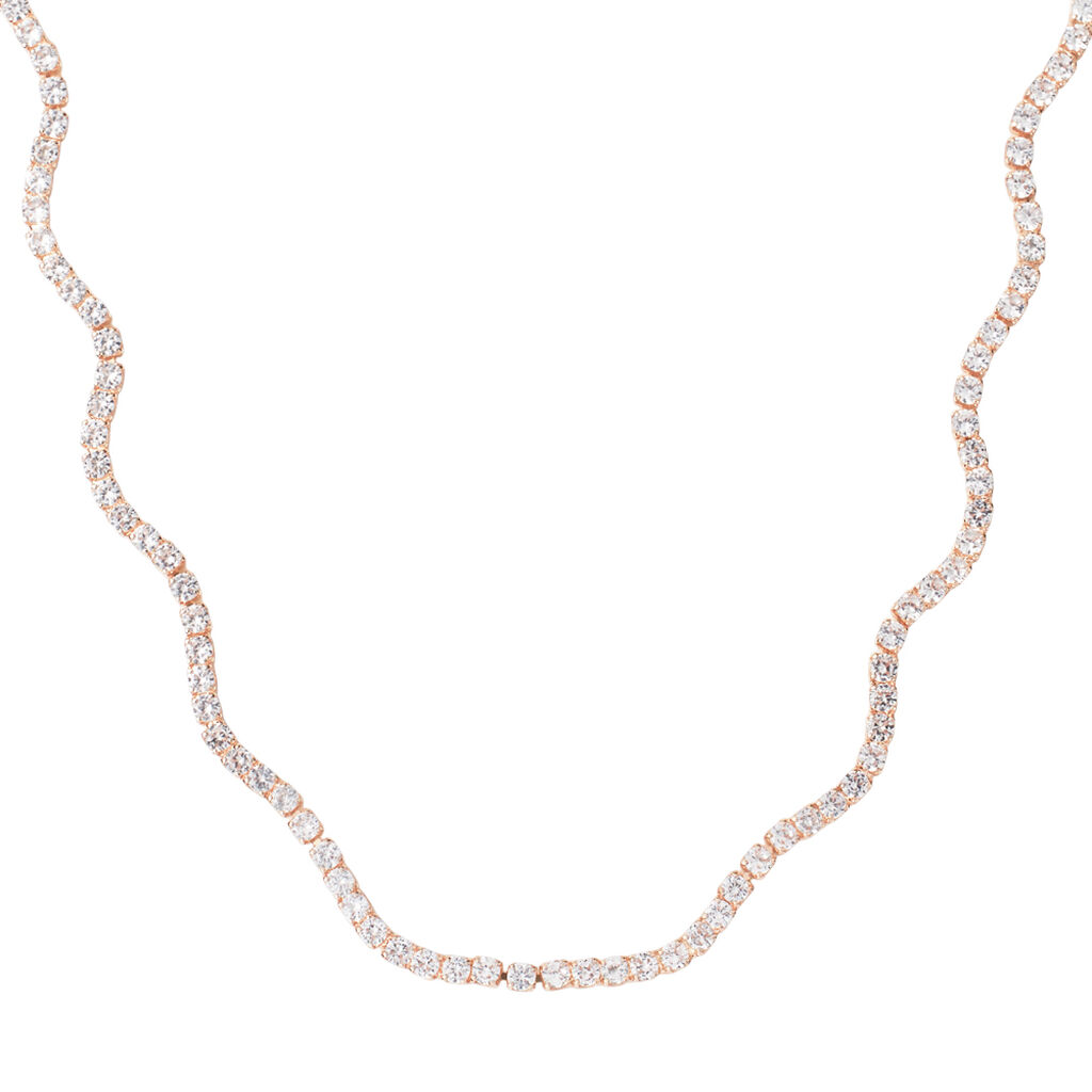 Collana Romantic Shine Ottone Rosa Cristallo - 1689010 • Stroili