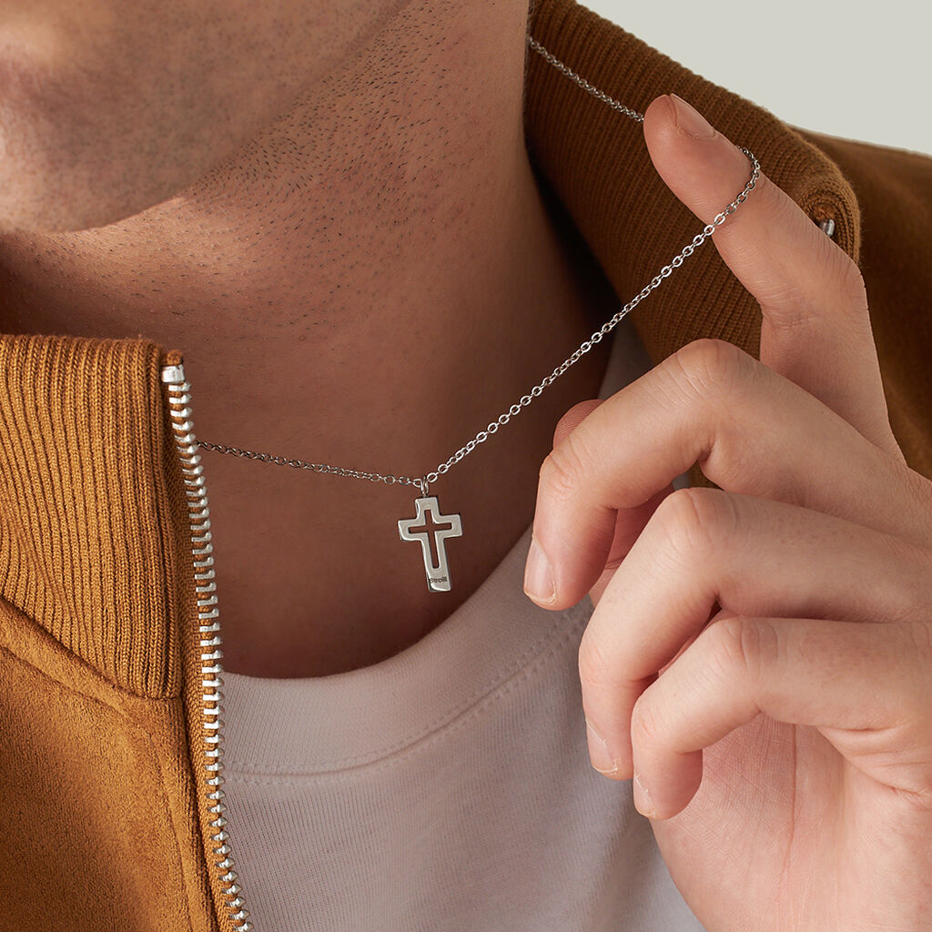 Collana Man Code Acciaio Cristallo - 1661956 • Stroili