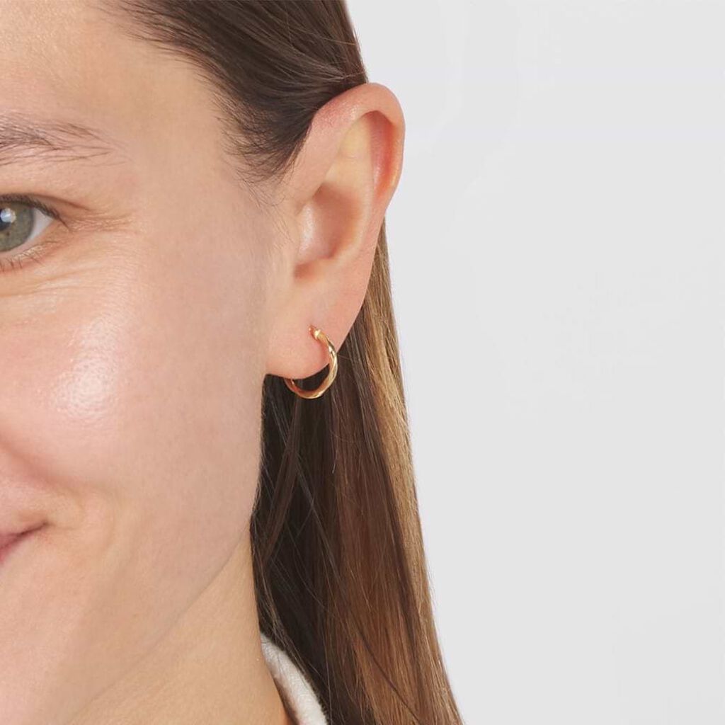 Orecchini A Cerchio Gold Essence Oro Giallo - 1670951 • Stroili