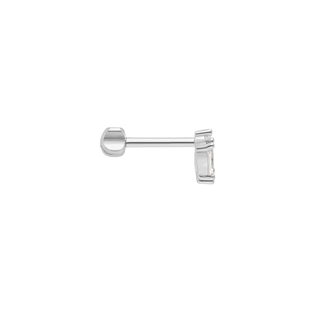 Piercing Orecchio Tragus Helix Conch Bon Ton Oro Bianco Cubic Zirconia ...