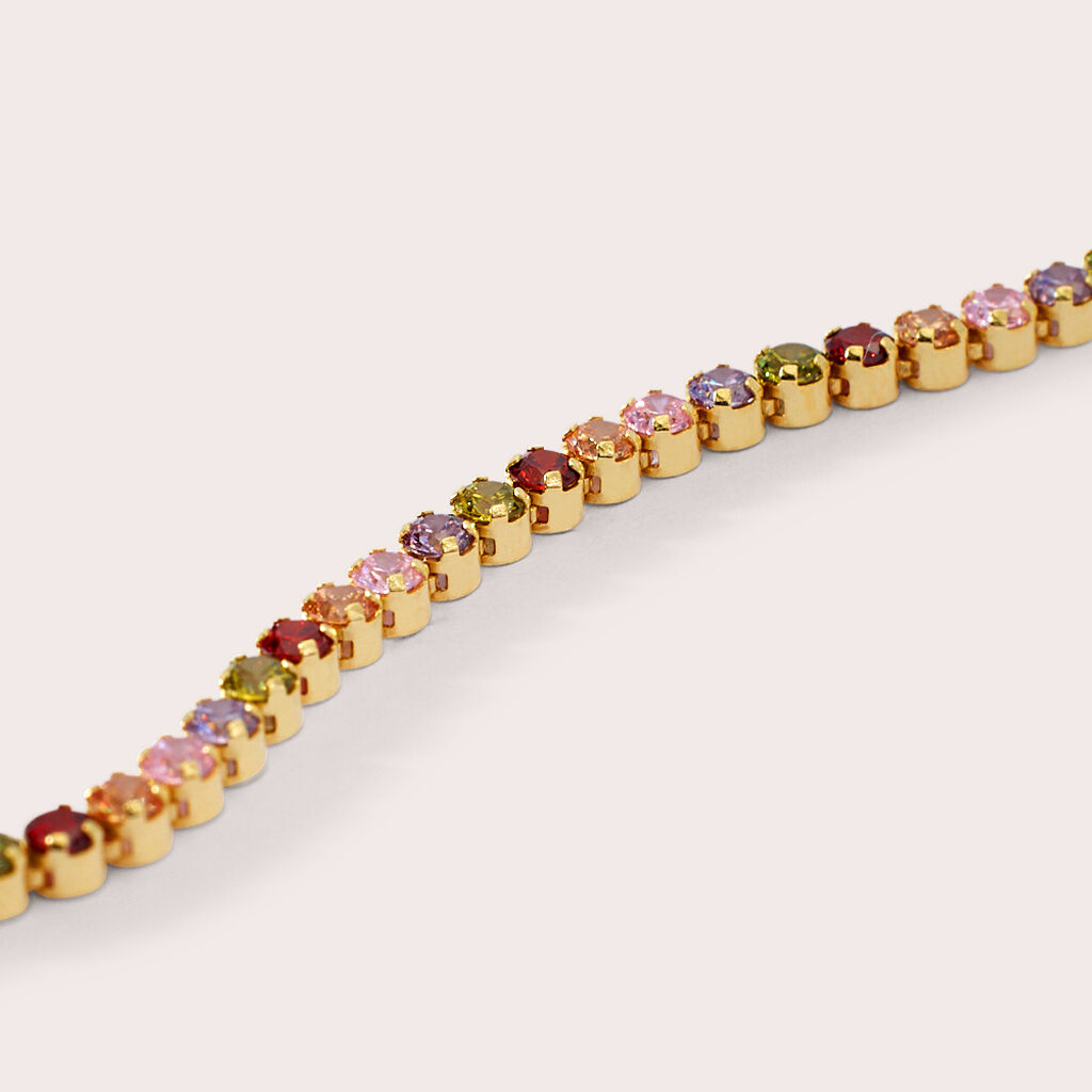 Bracciale Tennis Silver Rainbow Argento Rosa Cubic Zirconia - 1674842 • Stroili