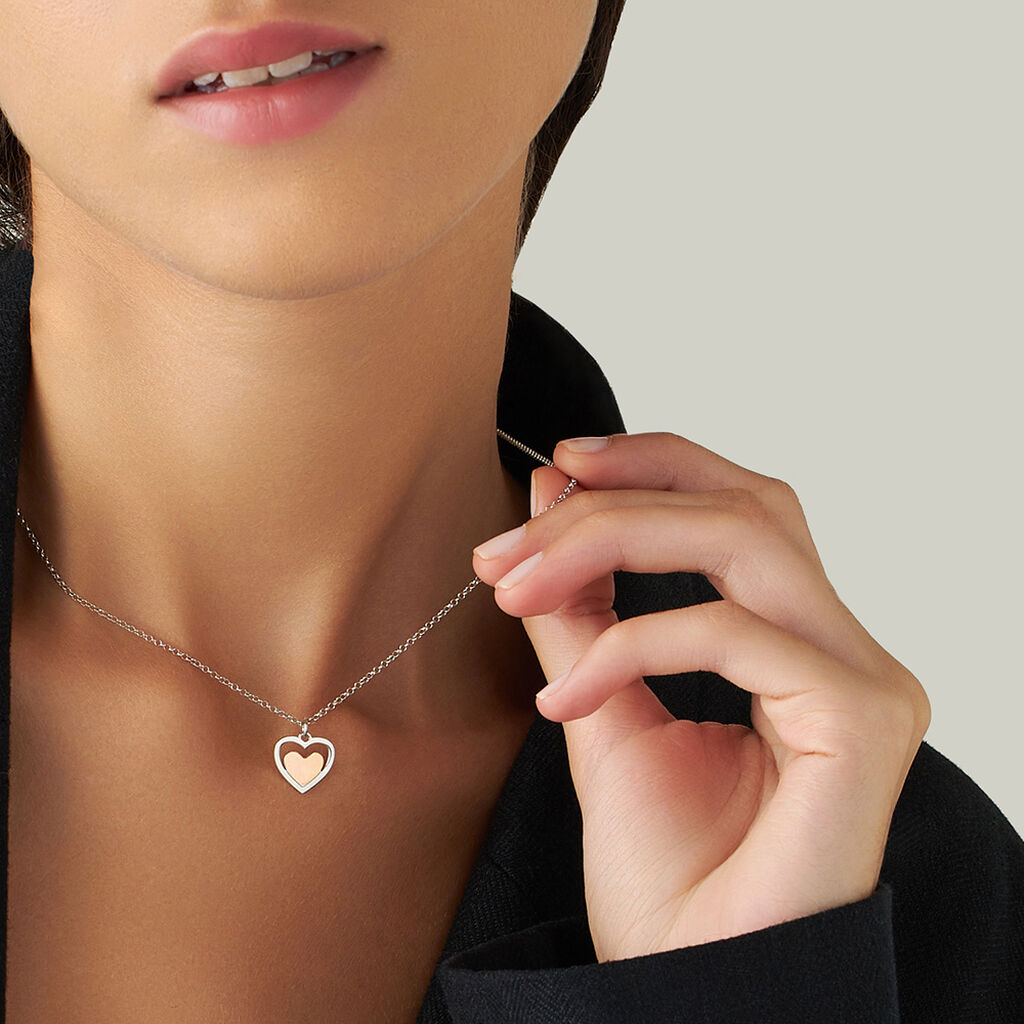 Collana Silver Collection Argento Bicolore Bianco / Rosa - 1668459 ...