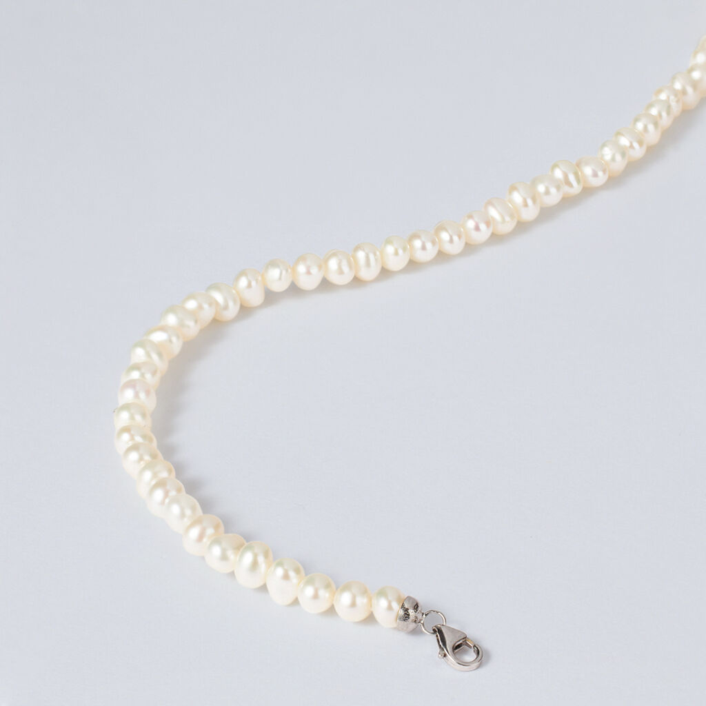 Collana Gabrielle Oro Bianco Perla D'Acqua Dolce - 1413432 • Stroili