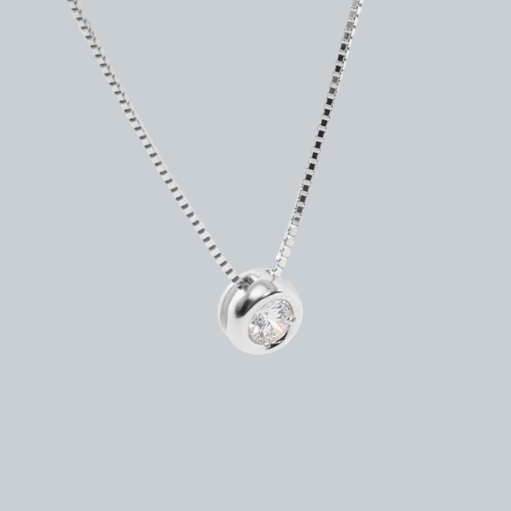 Collana Punto Luce Firmamenti Oro Bianco Diamante - 1680316 • Stroili